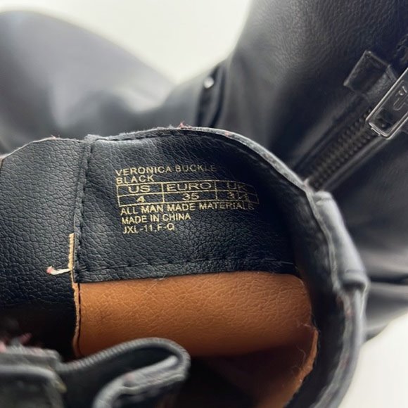 Frye | Shoes | New Frye Veronica Buckle Black Edgy Moto Combat Zip ...